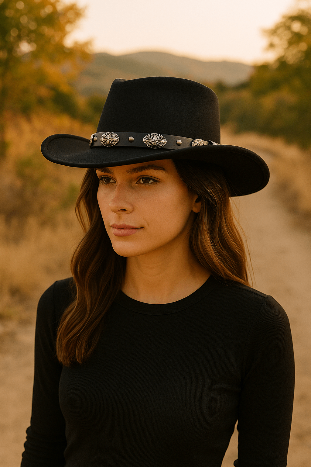 Tombstone Gambler Hat Black Wool Felt Western